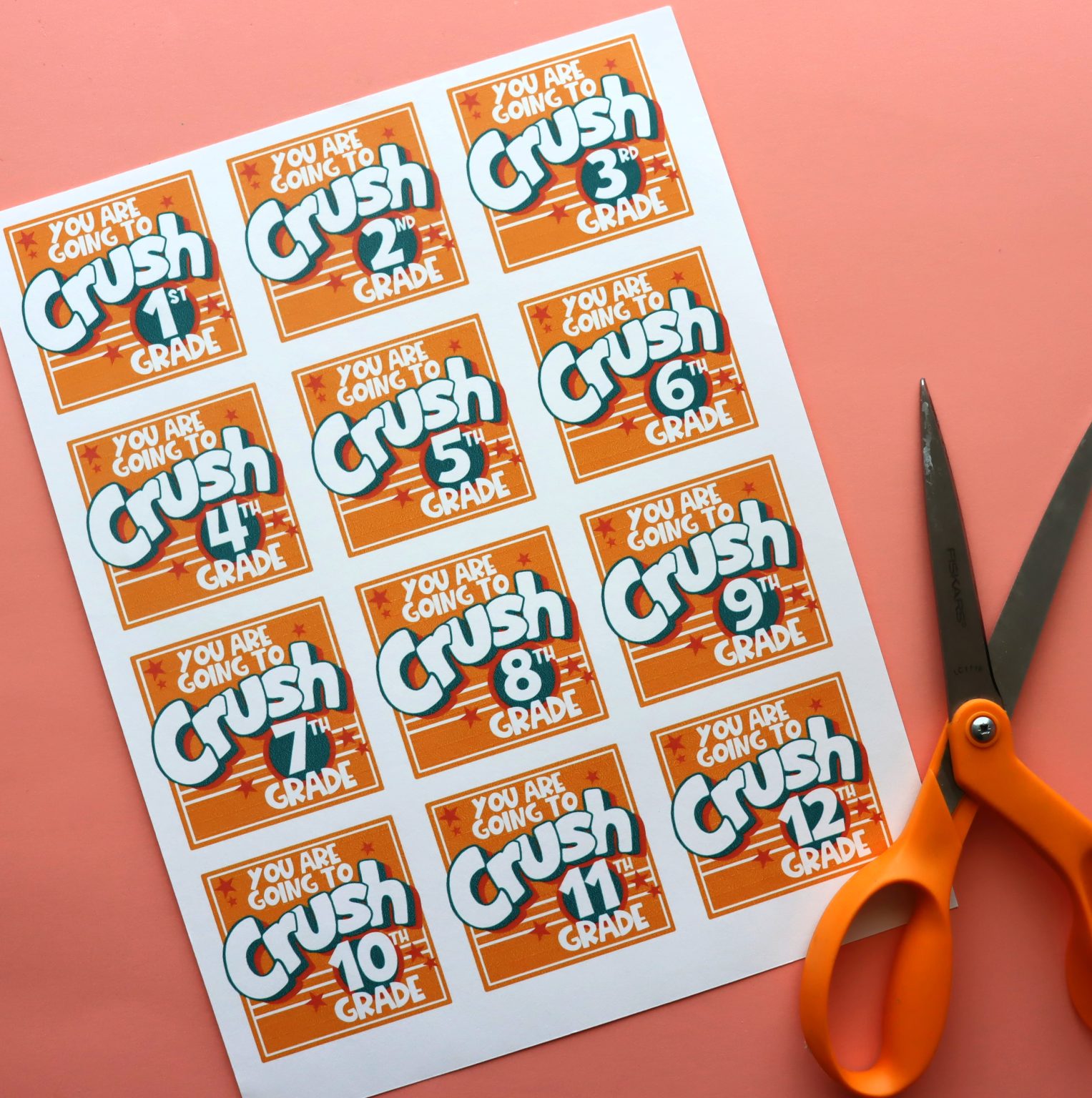 Crush Back to school printable - A girl and a glue gun