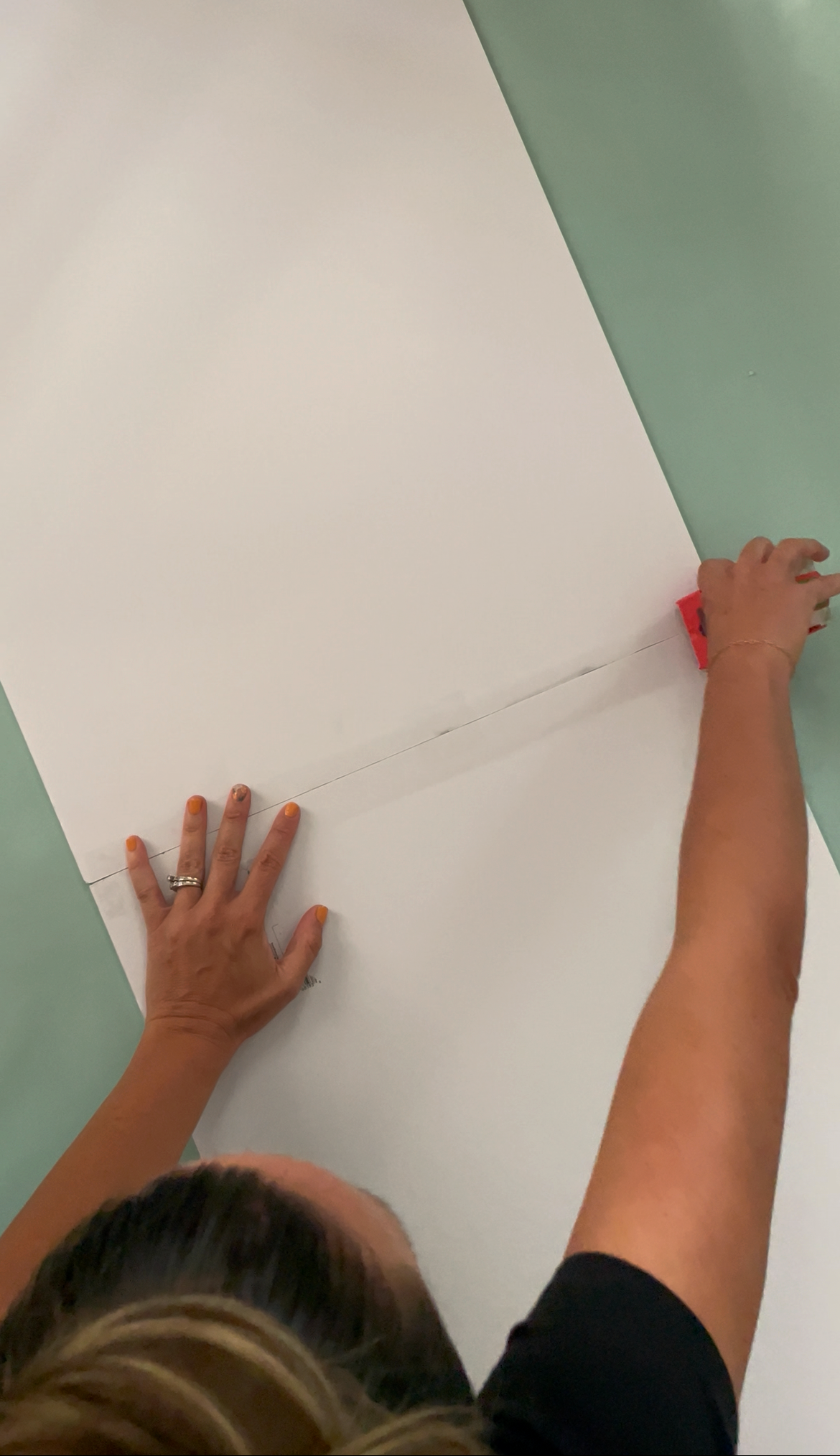 Kindness bulletin Board - A girl and a glue gun