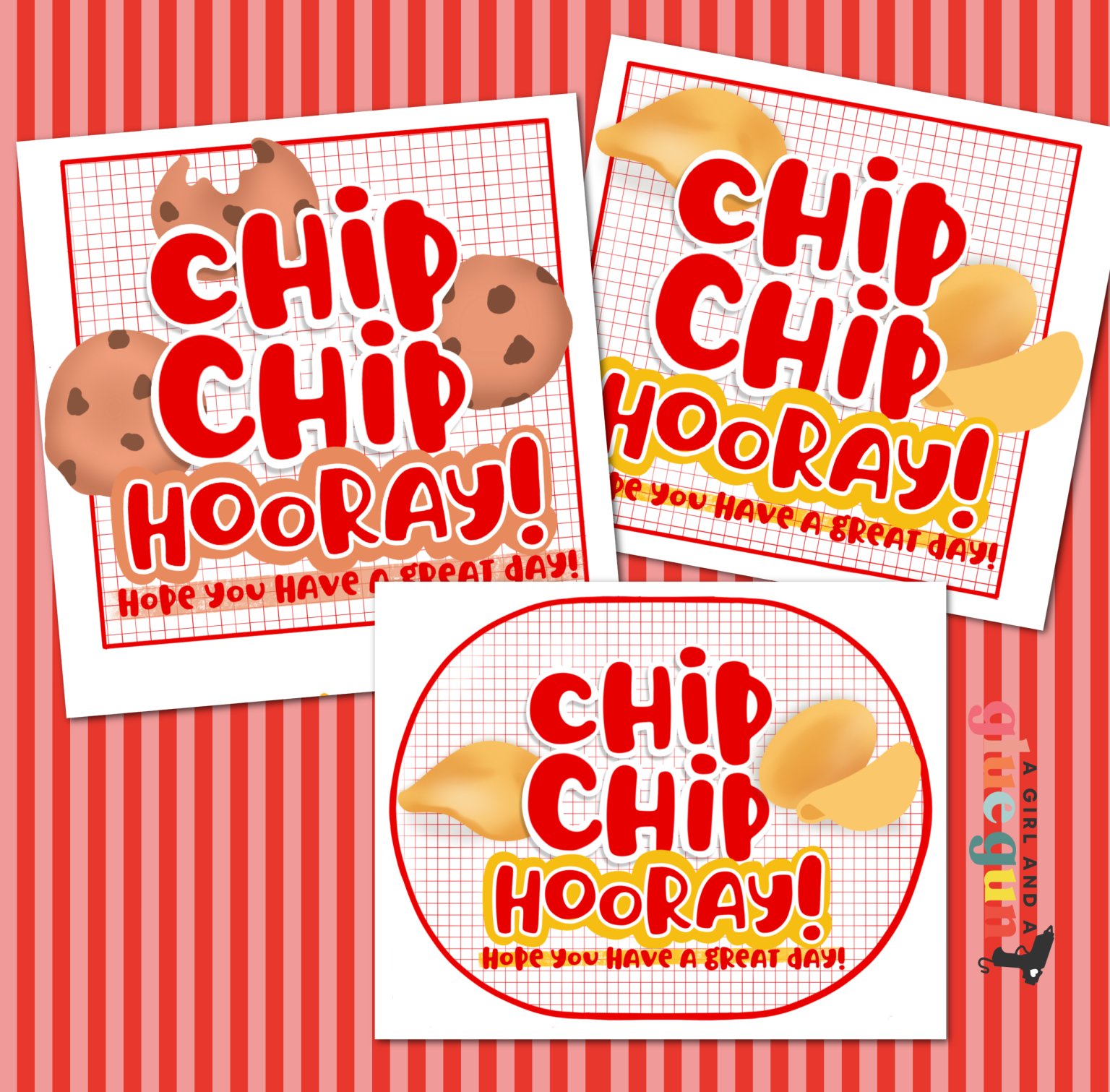 chip chip hooray gift tag printables - A girl and a glue gun