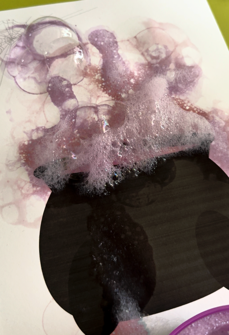 Bubble Cauldron Art: A Magical Halloween Craft for Kids - A girl and a ...