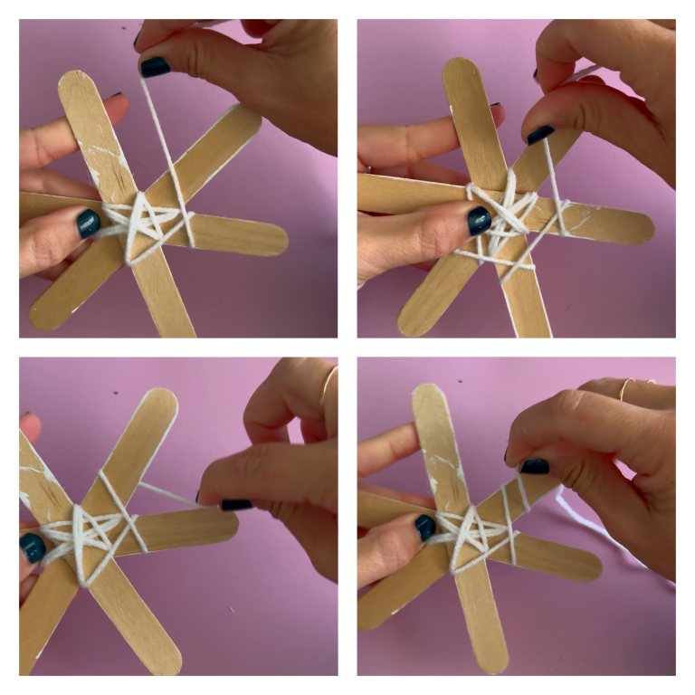 Creepy Crawly Fun: Make a Spiderweb craft with Popsicle Sticks and Yarn ...