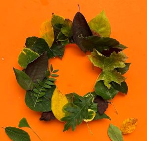 Diy Leaf Wreath Craft - A girl and a glue gun
