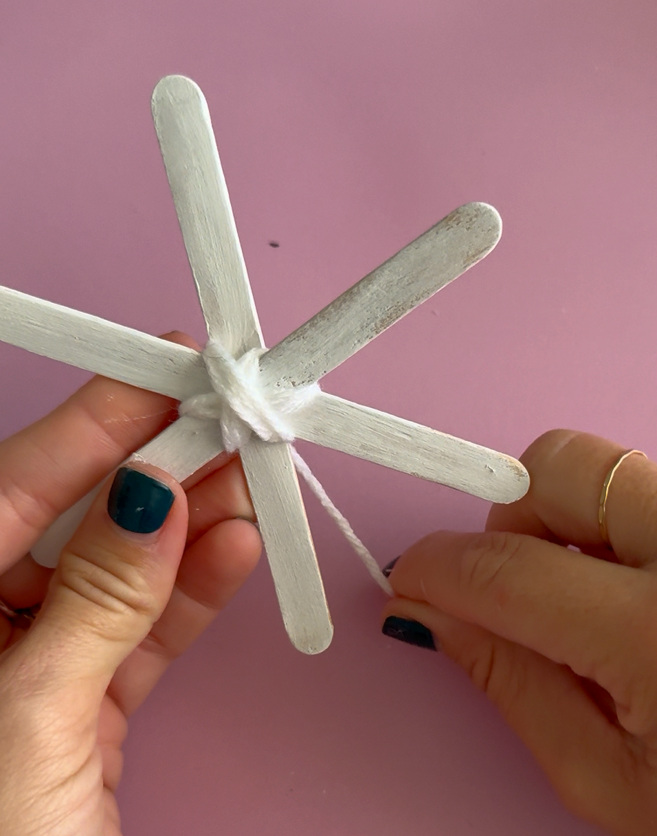 Creepy Crawly Fun: Make a Spiderweb craft with Popsicle Sticks and Yarn ...