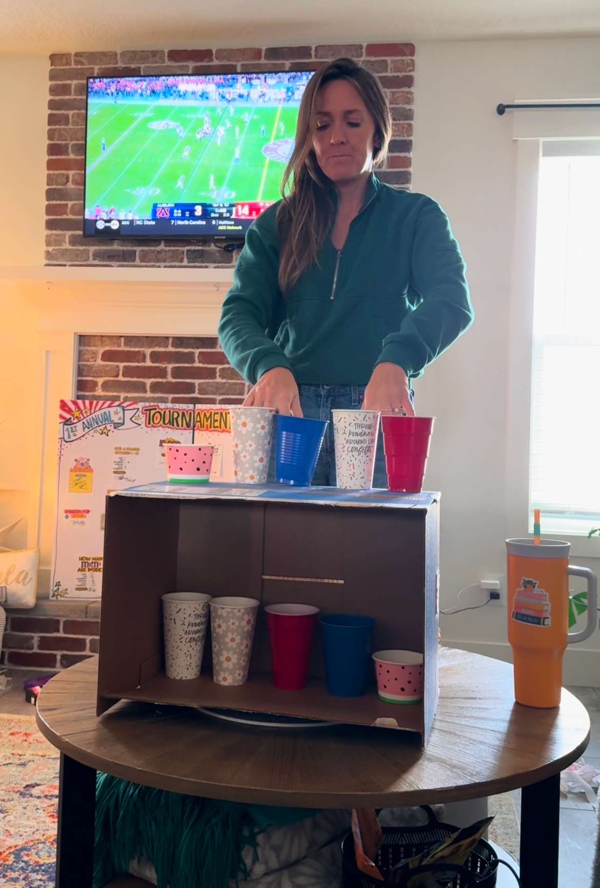 Annual Tournament Of Games - A girl and a glue gun