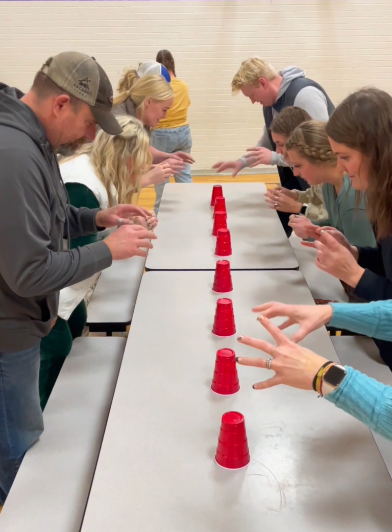 Annual Tournament Of Games - A girl and a glue gun
