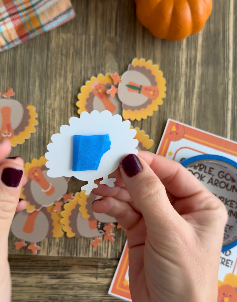 Turkey Hide and Seek Game for Kids - A girl and a glue gun