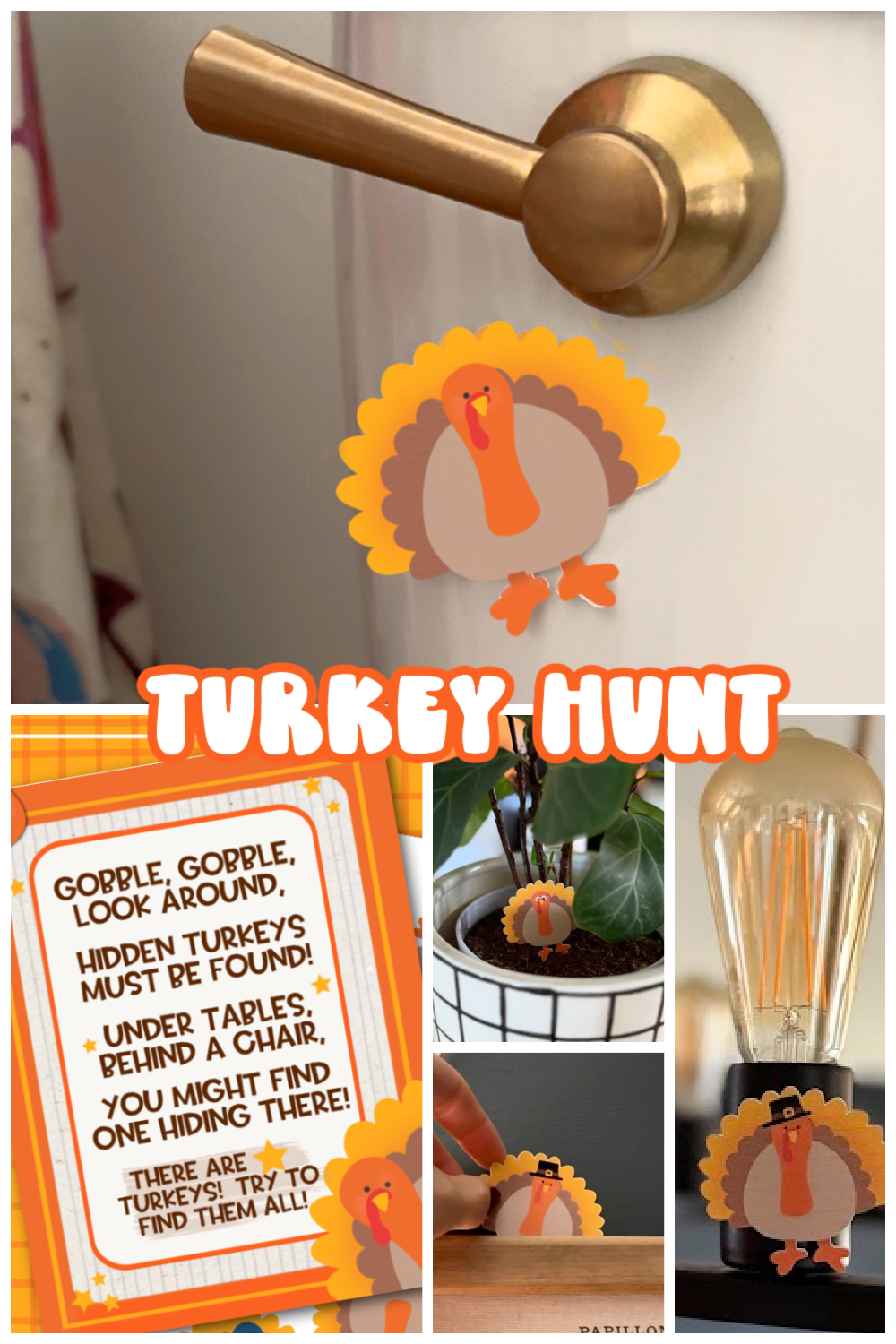 Turkey Hide and Seek Game for Kids - A girl and a glue gun