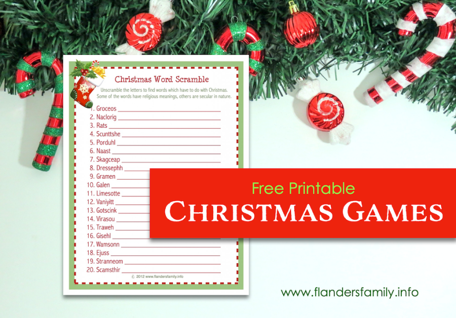 Free Christmas game printables roundup - A girl and a glue gun