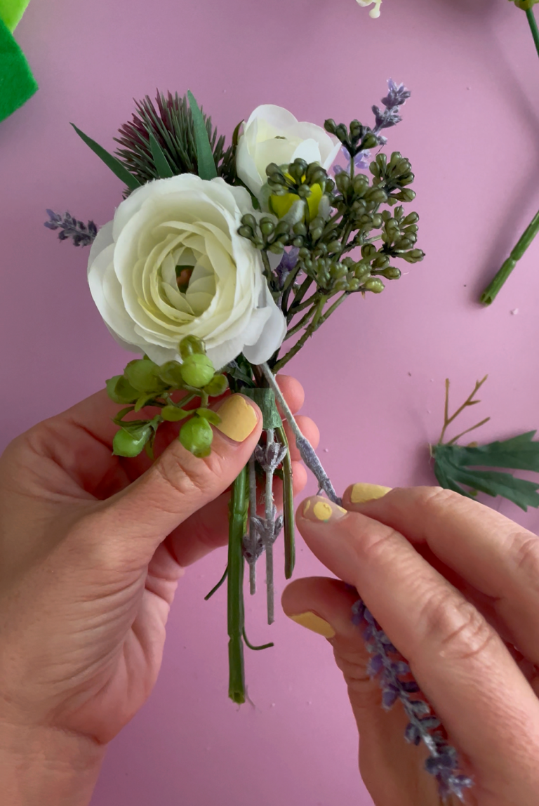 How to Make a Corsage with Faux Flowers - A girl and a glue gun