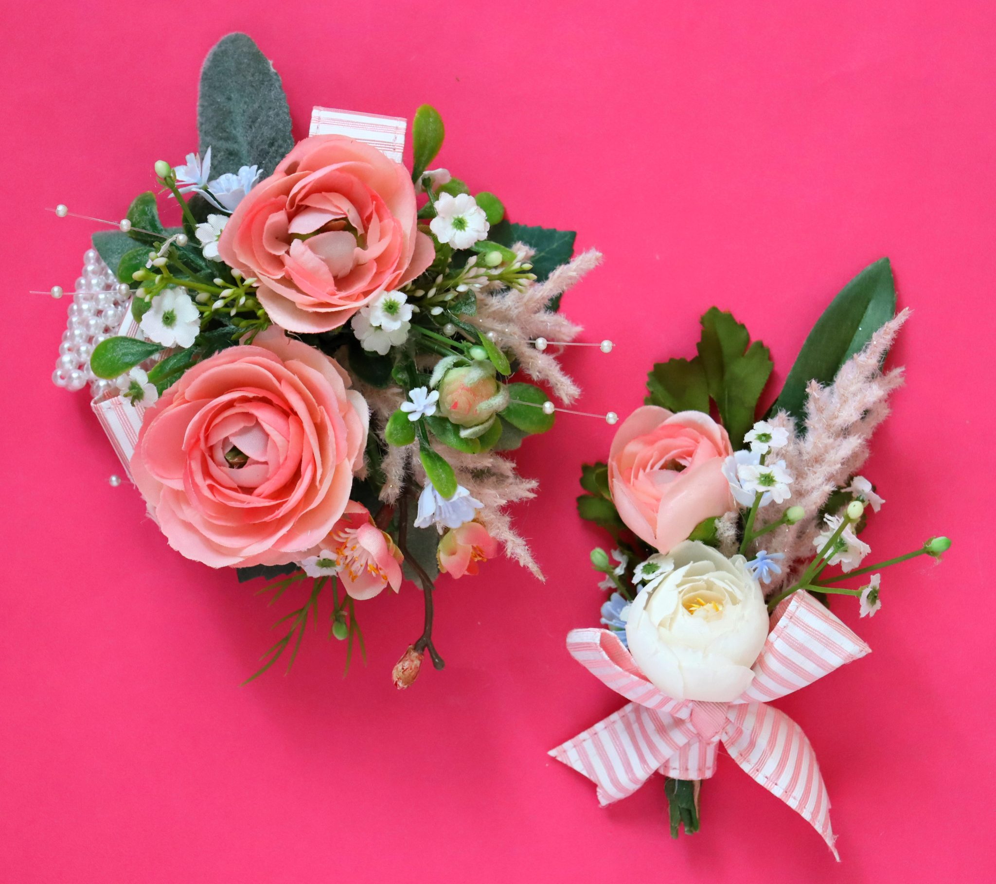 How to Make a Corsage with Faux Flowers - A girl and a glue gun