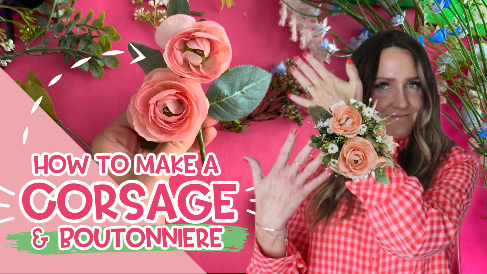 How to Make a Corsage with Faux Flowers - A girl and a glue gun