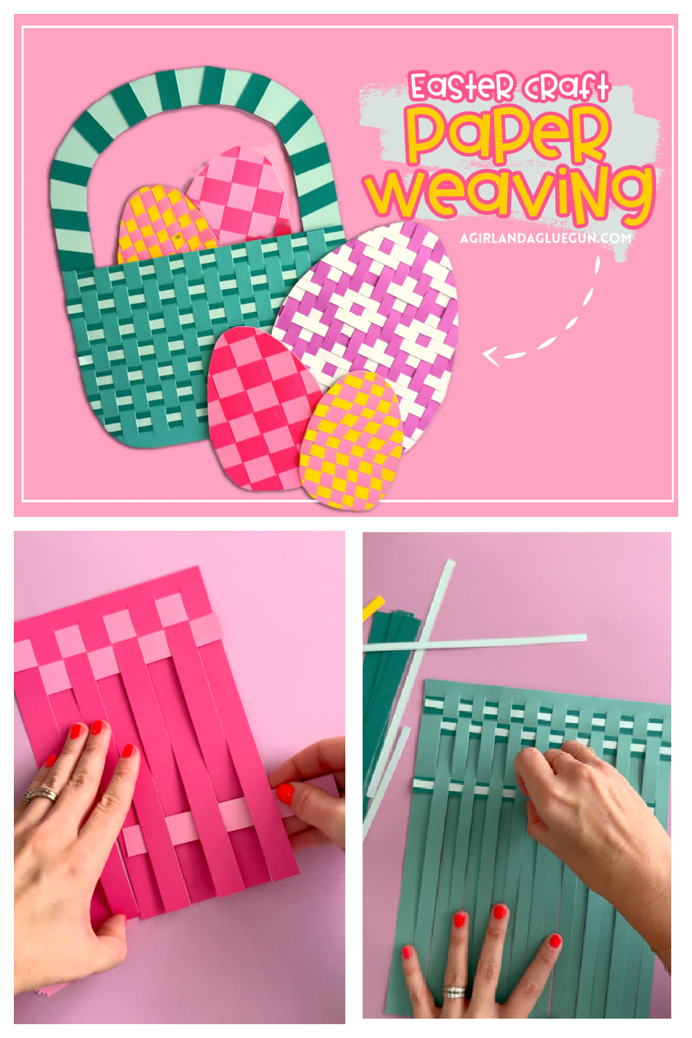 Paper Weaving Easter Egg Basket Craft for Kids (Fun DIY Easter Activity ...