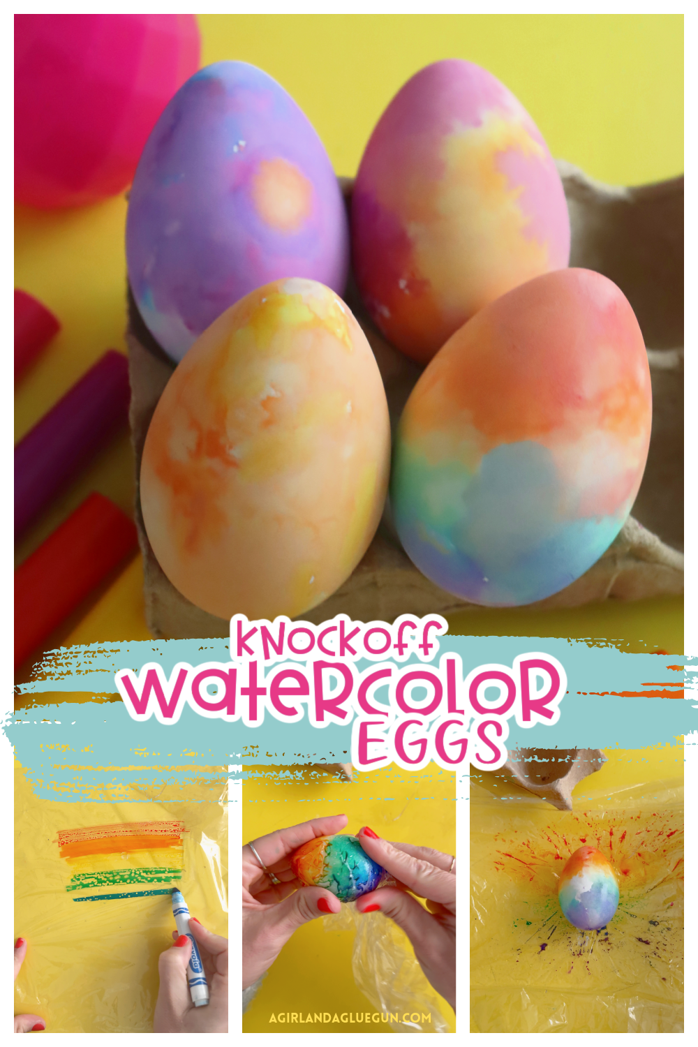 Watercolor Knockoff Egg Craft for Kids (Easy Easter Art Project) - A ...