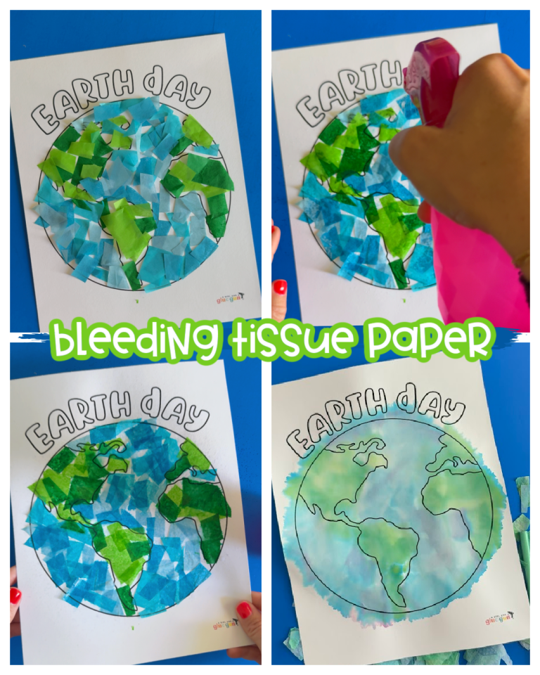 Earth Day Printable Craft Idea - A girl and a glue gun