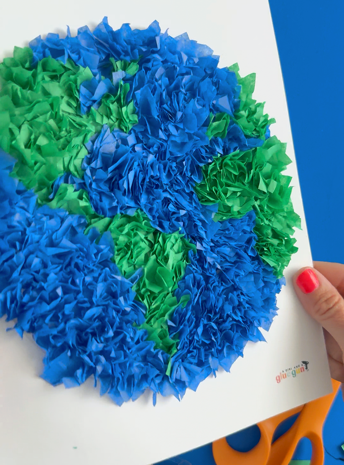 Earth Day Printable Craft Idea - A girl and a glue gun