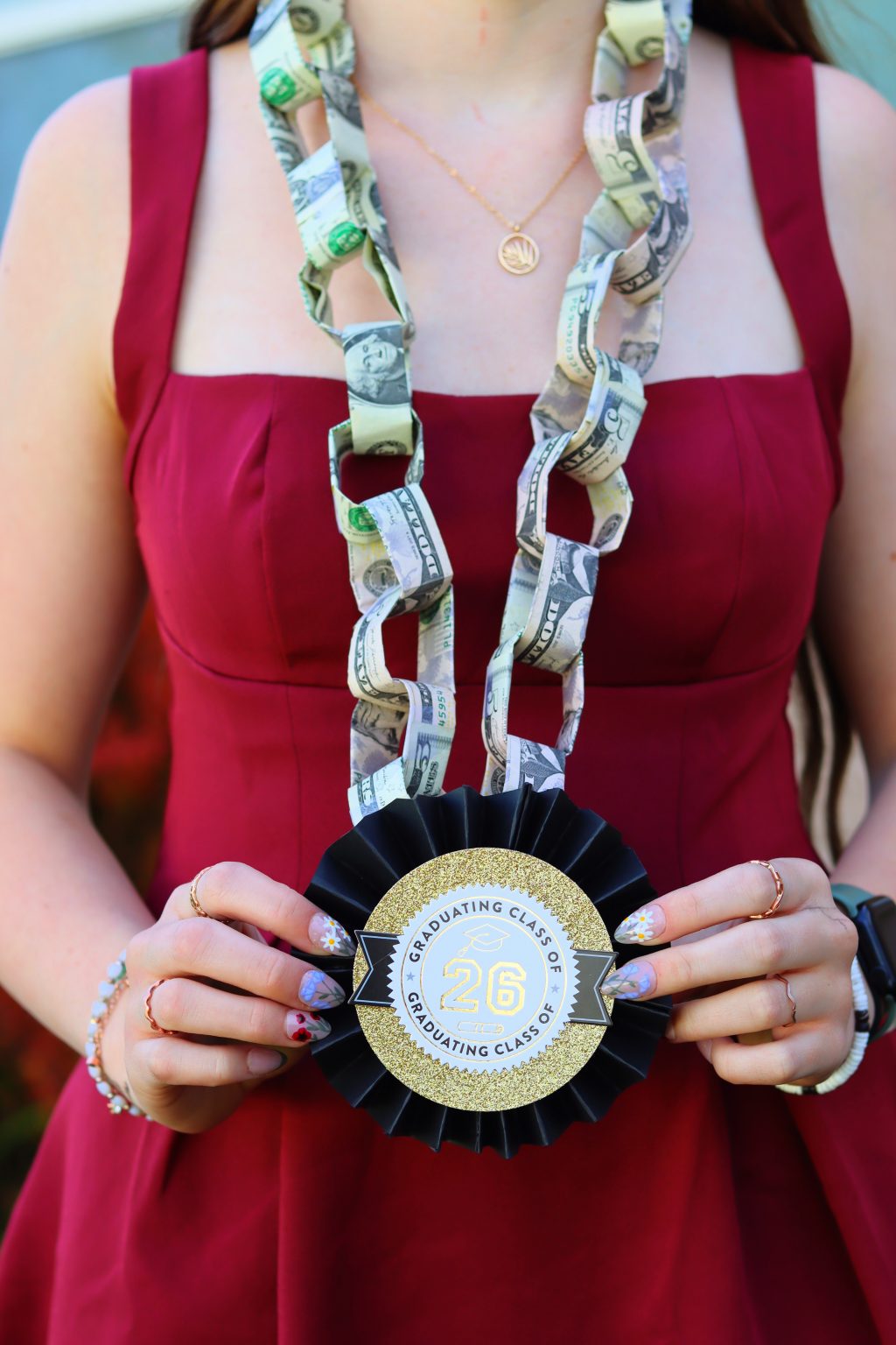How to Make a Money Chain Necklace Gift for Graduation, Birthdays, and ...